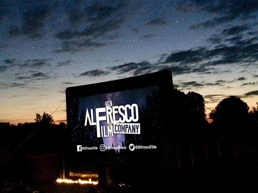 Outdoor cinema from The Alfresco Film Company at Llanthony Secunda Priory