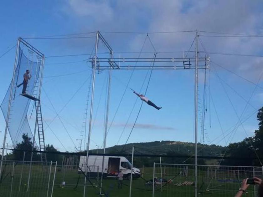 Flying Trapeze at Pittville Park in Cheltenham from All Bars Flying Trapeze