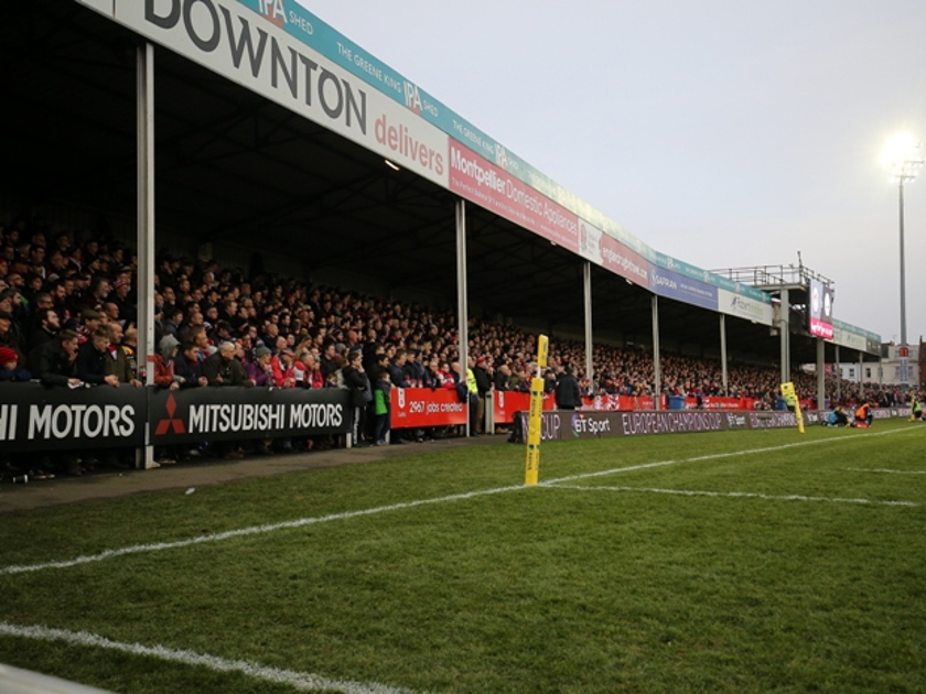 Gloucester Rugby vs Bristol Bears at Kingsholm Stadium Gallagher ...
