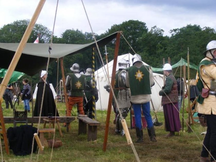 The Woodvilles Medieval Living History Camp at Eastnor Castle near Ledbury