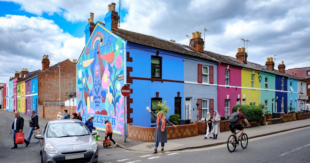 Gloucester's 'Rainbow Street' artist reveals the location of her latest ...