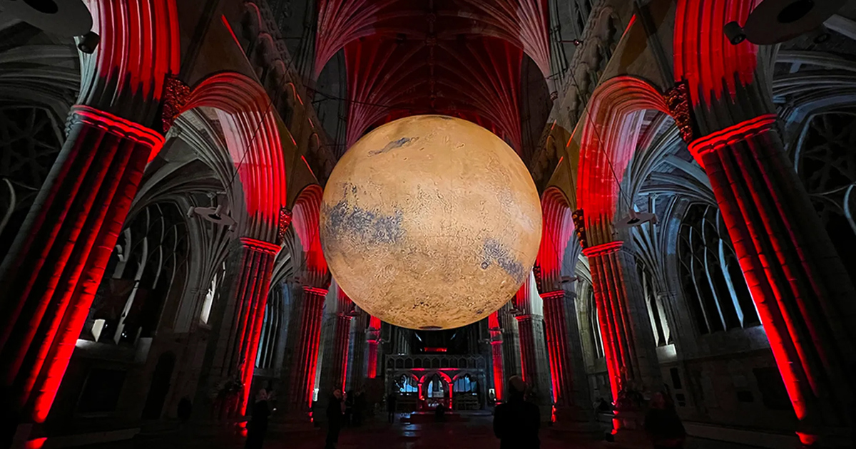 Artist Luke Jerram's 7-metre suspended Mars sculpture is coming to ...